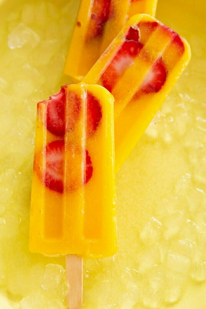 Mango Strawberry Paletas (Mexican Ice Pops) | Easy & Healthy Recipe