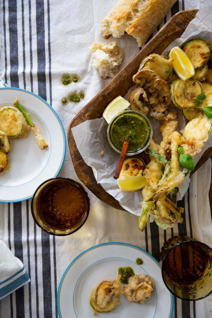 Vegetable Fritto Misto with Italian Salsa Verde – Crispy & Fresh